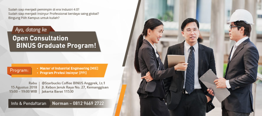 OPEN CONSULTATION BINUS GRADUATE PROGRAM! - Graduate Program